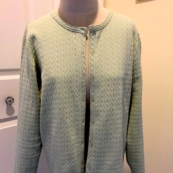 Talbots | Sweaters | Talbots Lightweight Mint Green Cardigan Sweater ...